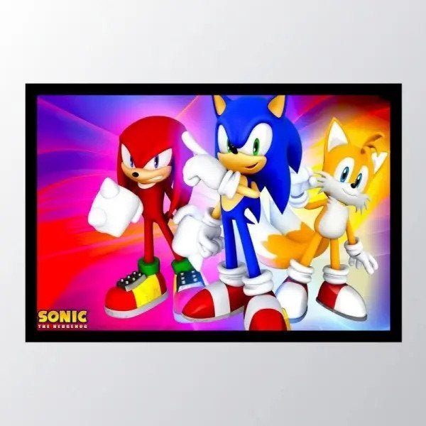 Quadro com moldura Sonicthe Hedgehog_004 | MadeiraMadeira