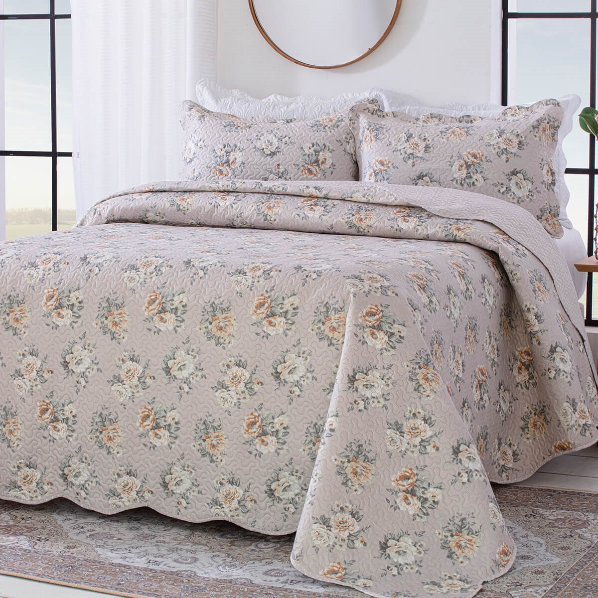 Colcha King 3 Peças Dupla Face 150 Fios Paris Annabela | MadeiraMadeira