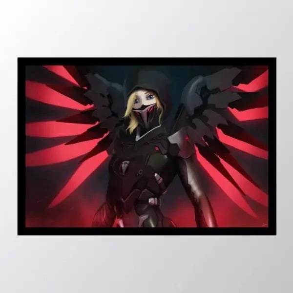 Quadro com moldura Mercy Blackwatch | MadeiraMadeira