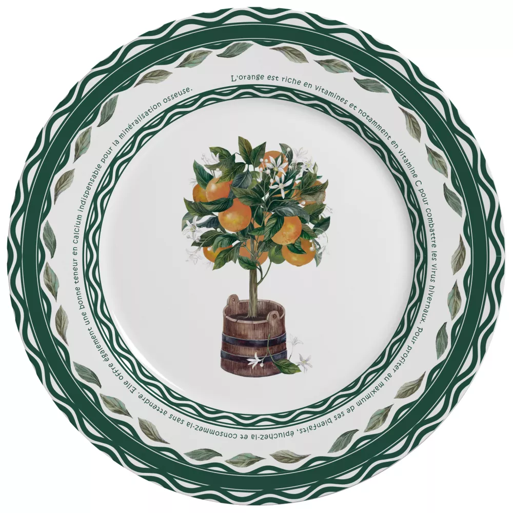 Prato Raso Les Fruits Orange Plus 28,5cm Alleanza 1165-101 | MadeiraMadeira