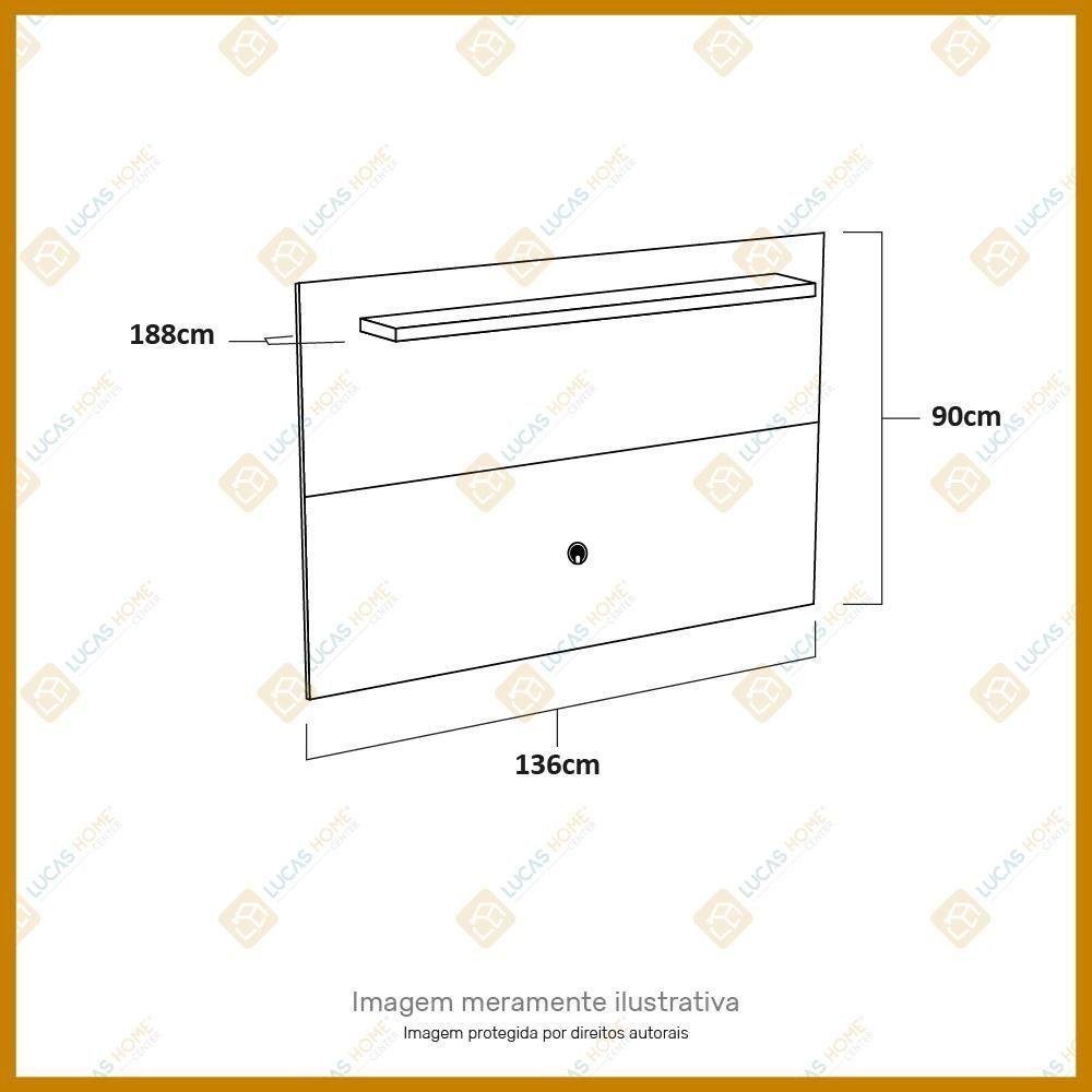 Painel Para Tv 50 Polegadas Taquari Off White 136cm | MadeiraMadeira