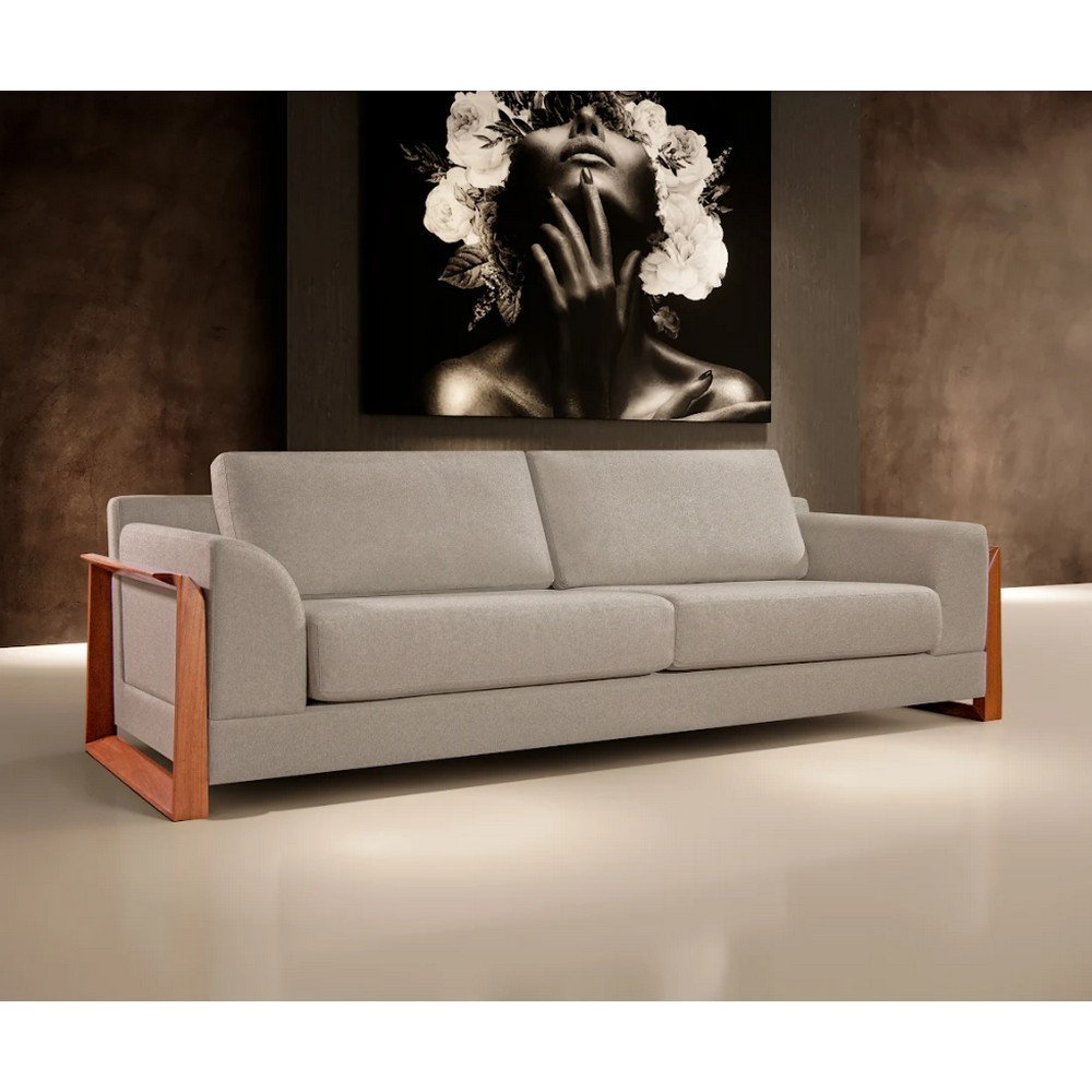 Sofá Siena com 5 Lugares 286cm Assento em Espuma HR 33 | MadeiraMadeira