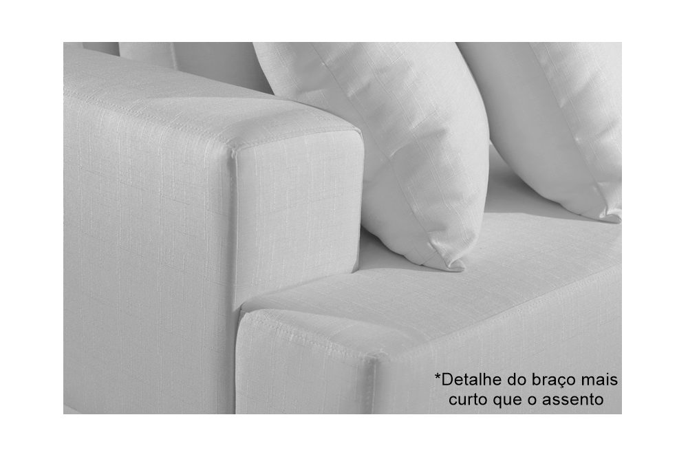 Sofá 2 e 3 Lugares Toronto Linho OffWhite 2,2m | MadeiraMadeira