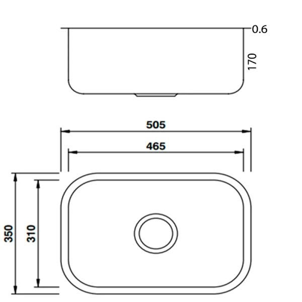 Cuba Simples para Cozinha Extra 46X31cm Inox Polido - Mekal 01018404 ...