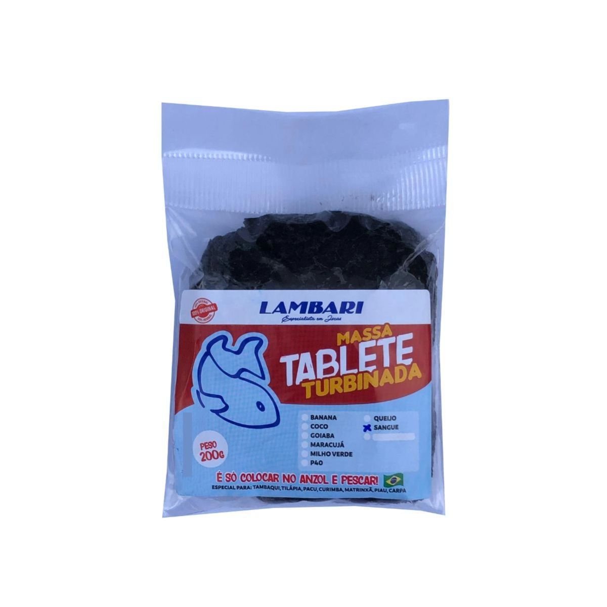 Kit 10 Massa Tablete Turbinada Sangue Pesca 200g - Lambari | MadeiraMadeira