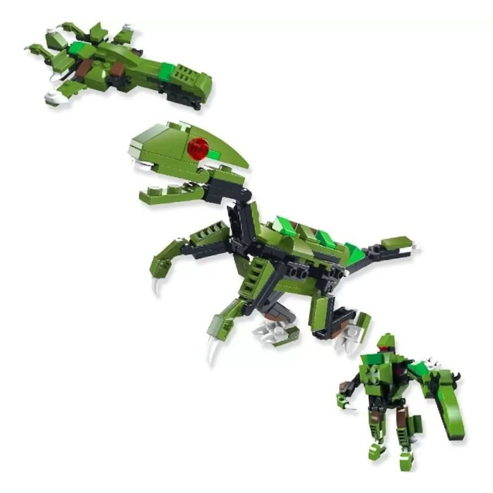 Blocos de Montar Período Jurássico Velociraptor - Polibrinq ...