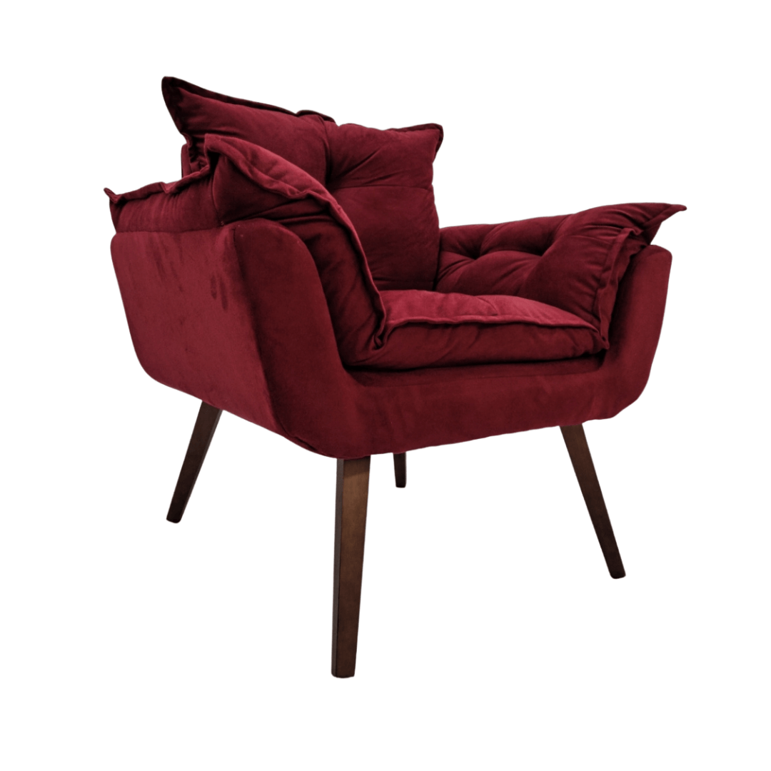 Poltrona Decorativa Bela Opala Suede Marsala (Liz Maria Decor ...