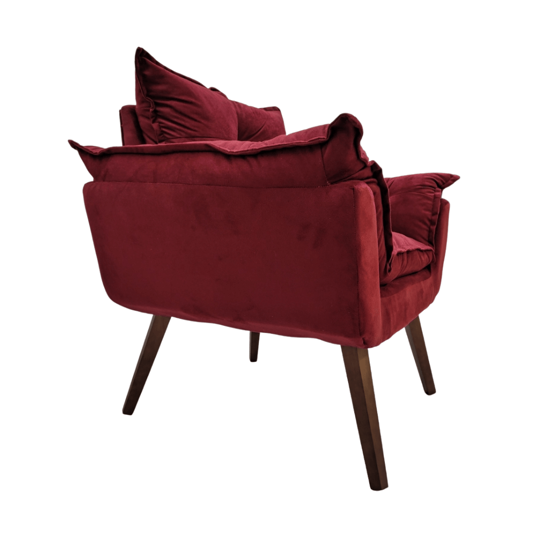 Poltrona Decorativa Bela Opala Suede Marsala (Liz Maria Decor ...