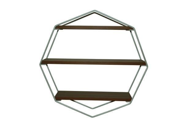 Nicho aramado decorativo octógono reto branco | MadeiraMadeira