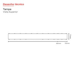 Ralo Linear Inox 70 Cm sem Sifão Smart | MadeiraMadeira