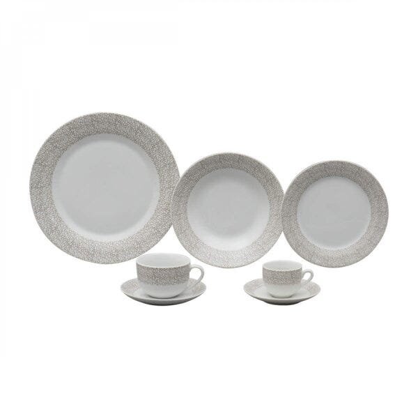 Aparelho de Jantar 42 Peças Porcelana Saragoça Wolff Rojemac ...