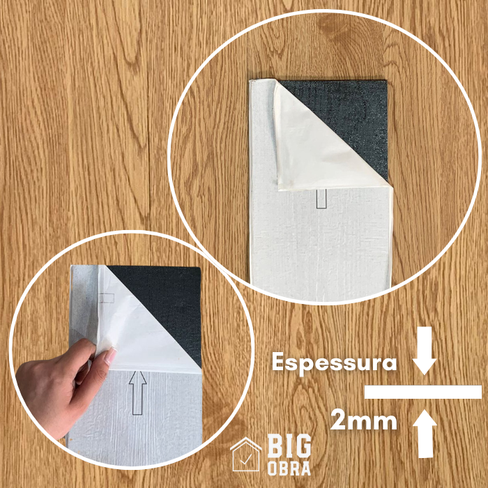 Piso Vinílico Auto Colante Angelim Madeira Premium 2mm Único com ...