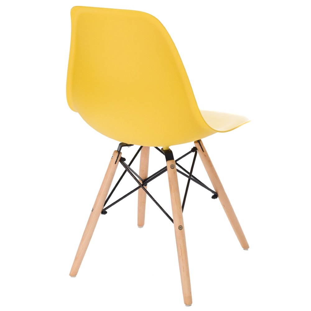 KIT 2 CADEIRAS CHARLES EAMES EIFFEL BASE MADEIRA SALA DE JANTAR COZINHA ...