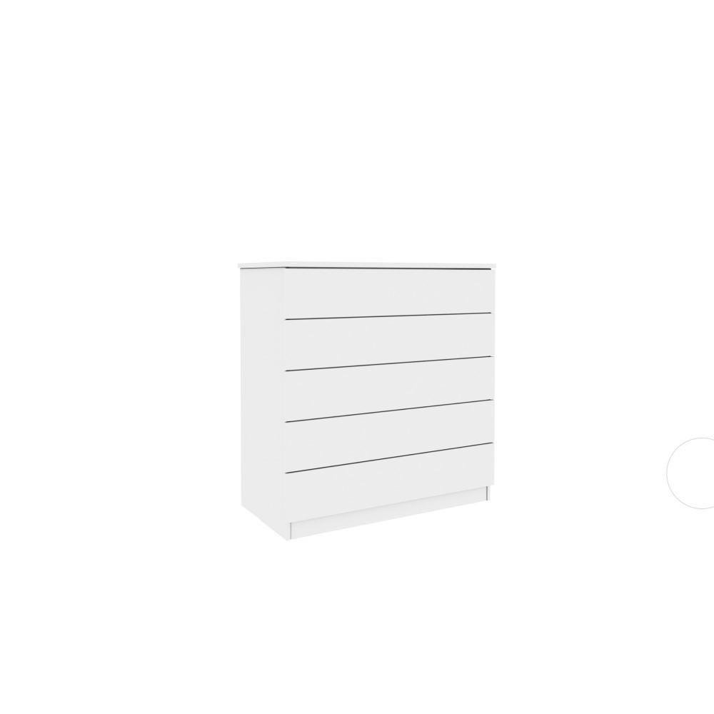 Gaveteiro Cômoda Mesa De Cabeceira 5 Gavetas Em Mdf Neve | MadeiraMadeira