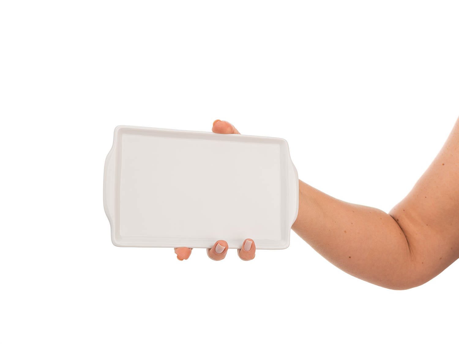Kit 3 bandejas de porcelana segunda linha retangular 21 cm | MadeiraMadeira