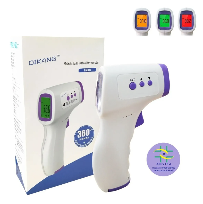Termometro Laser Digital Infravermelho Febre De Testa Bebe | MadeiraMadeira