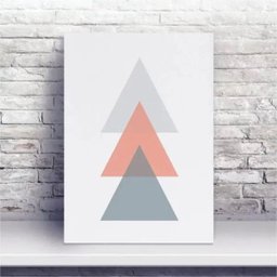 Placa MDF geométrico triângulos | MadeiraMadeira