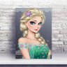 Placa MDF princesa rainha Elsa de Frozen | MadeiraMadeira