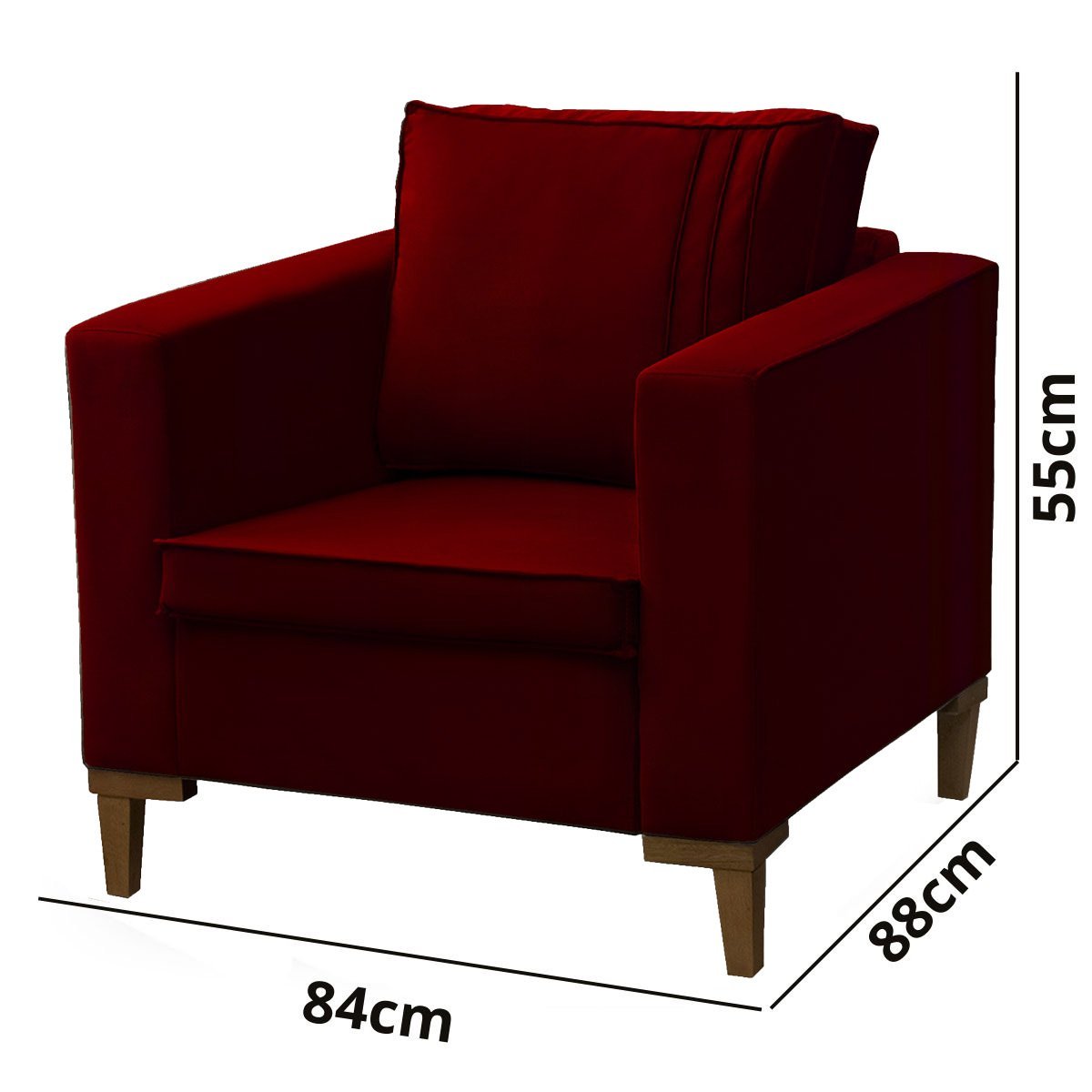 Poltrona Decorativa Riviera Veludo - Star Confort Poltrona confortavel quarto cama box frame ...