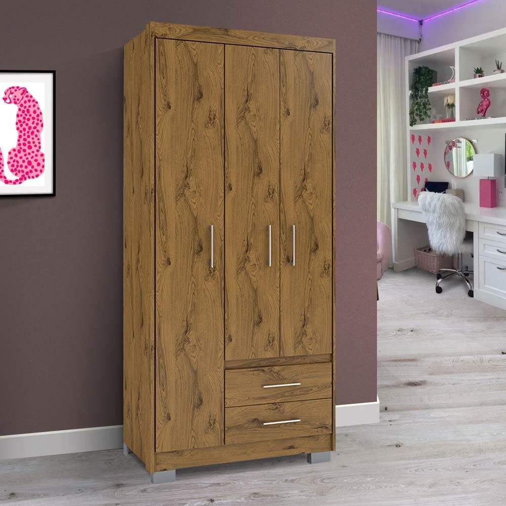 Guarda-Roupa Moderno Ipê Nobre Primacy Batrol | MadeiraMadeira