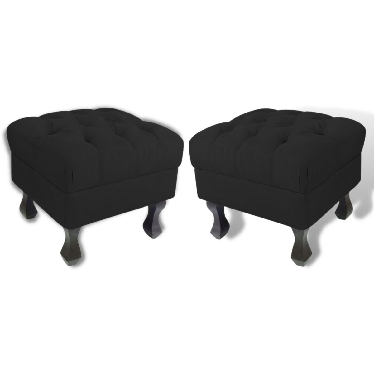 Puf Luiz XV 2Un para Sala Sofá Quarto Decorativa Luxo 50cm Puff Cadeira ...