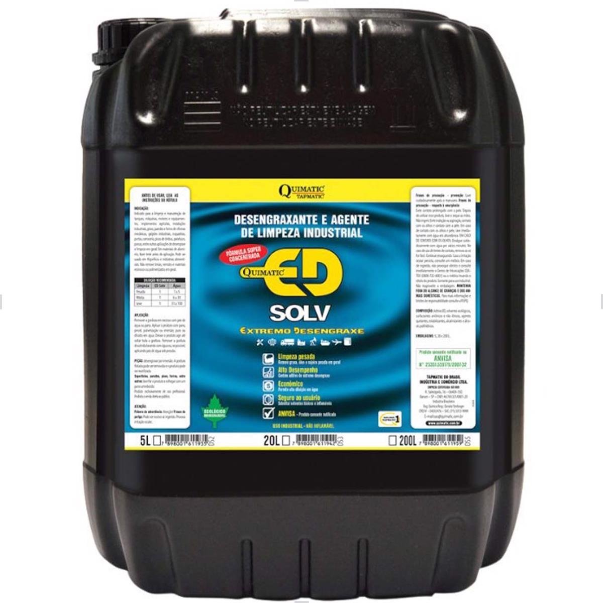 Desengraxante Biodegradável Ed Solv 20l Tapmatic | MadeiraMadeira