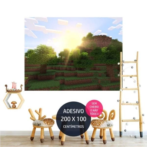 Adesivo Parede Minecraft Decoração de Festa Infantil Ap1230 ...