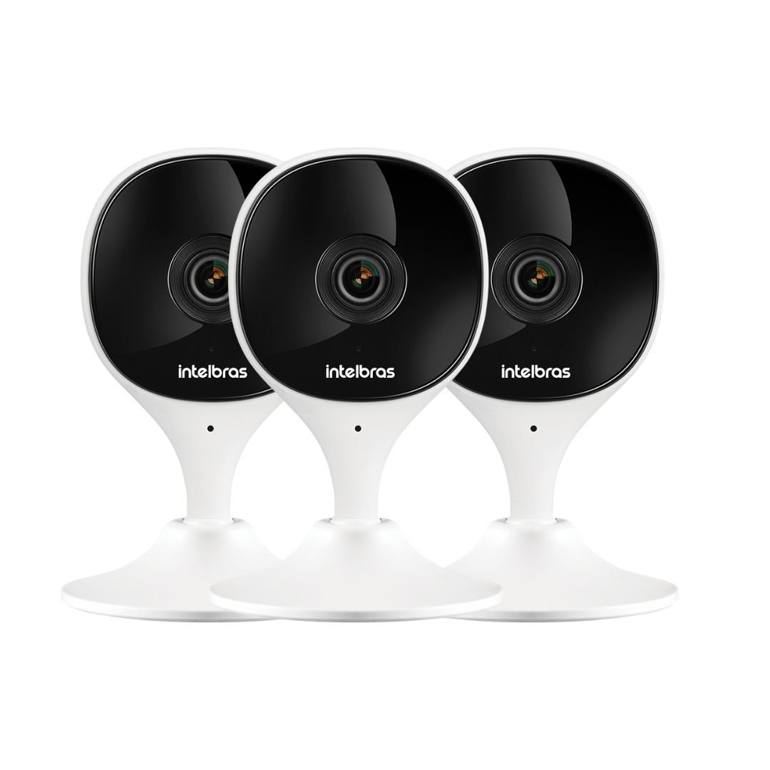 Kit 3 Câmeras Wifi IP Full HD IMX Mibo Intelbras Branca | MadeiraMadeira
