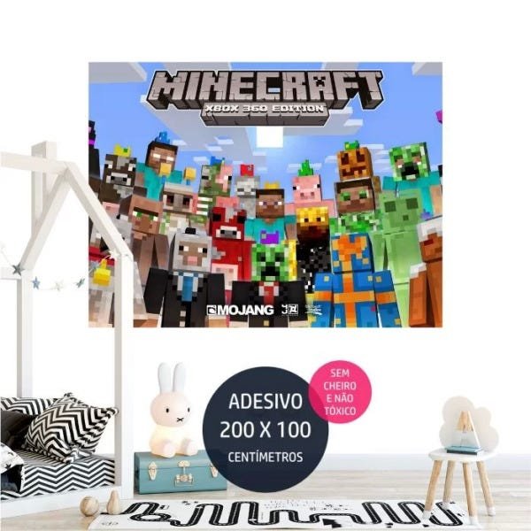 Adesivo Parede Minecraft Decoração Ap1225 | MadeiraMadeira