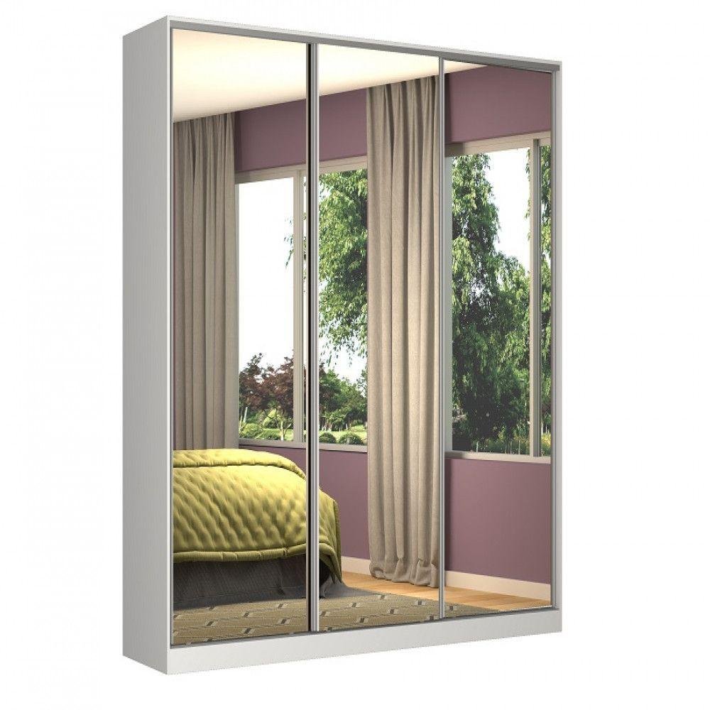 Guarda Roupa Closet Gran 3 Portas Espelhadas Nova Mobile Branco ...