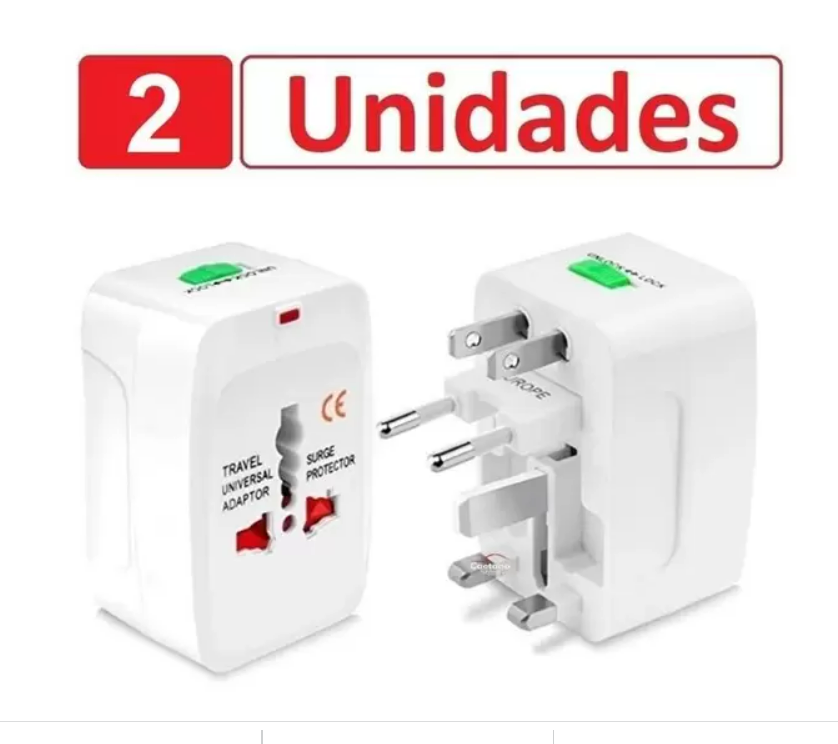 KIT 2 Adaptor International Universal Tomada EUA ASIA EUROPA ...