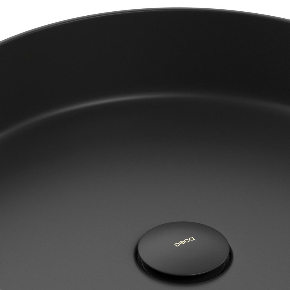 Cuba De Apoio Deca 37X37 Li.12037.Bl.Mt.Val Redonda Black Matte Aço ...