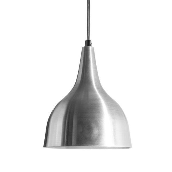 Luminária Pendente Alumínio Coup - Cinza claro - Branco | MadeiraMadeira