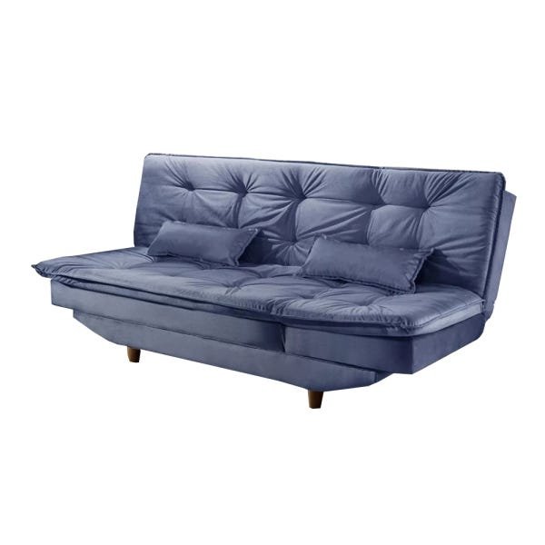 Sofá Cama Gold 3 Estágios Tecido Suede Luxury Estofados Azul ...