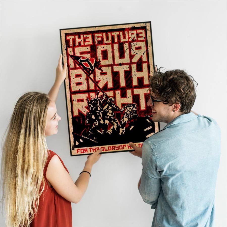 Quadros decorativos Killzone propaganda Helghast | MadeiraMadeira