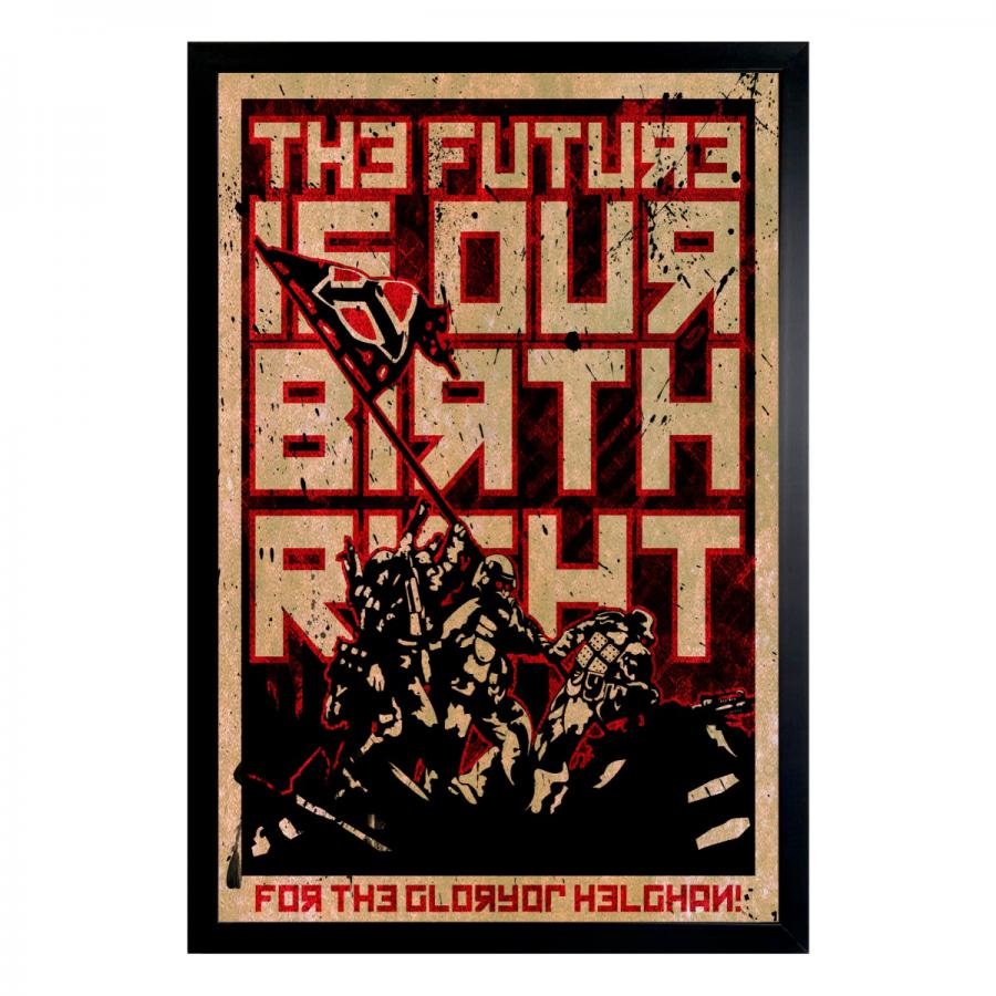 Quadros decorativos Killzone propaganda Helghast | MadeiraMadeira