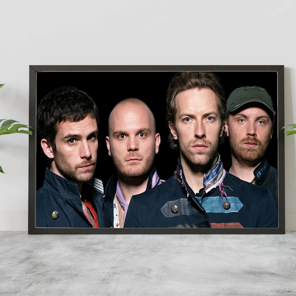 Quadro Moldura A4 Banda Coldplay Integrantes Música Top | MadeiraMadeira