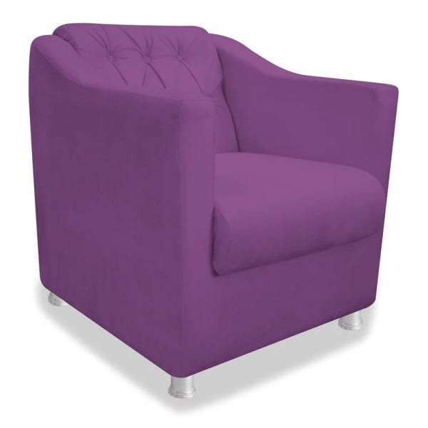 Poltrona Cadeira Tilla Com Capitonê Recepção Decorativa Consultório ...