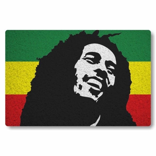 Tapete Capacho Limpe Sim 60x40 Bob Marley Jamaica Divertido Decorativo ...