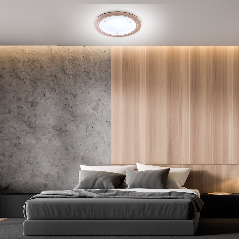 LUMINÁRIA PLAFON MILANO REDONDO MED 40CM 3LAMP E27 BRONZE MATE - 1102 ...