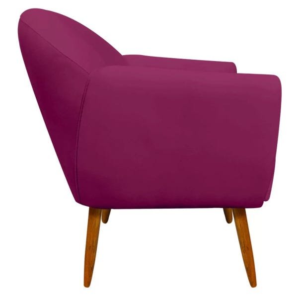 Poltrona Decorativa Sofia Suede Vinho - D'Rossi | MadeiraMadeira
