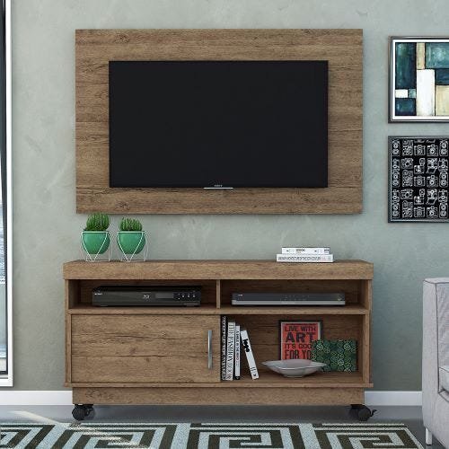 Combo Rack Artur para TV até 50 Polegadas e Painel Frank para TV até 50 Polegadas - Madetec ...
