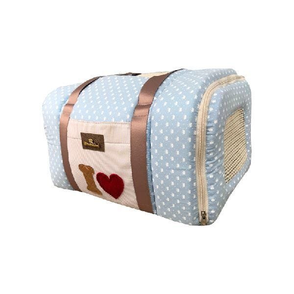 BOLSA DE TRANSPORTE PARA CABINE DE AVIÃO - I LOVE AZUL | MadeiraMadeira