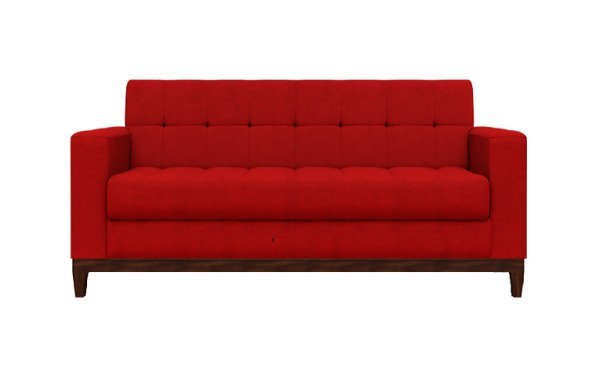 Sofá Kek 3 Lugares Pé Base Encosto Fixo Firme Fixo 1,80M Tecido Corano ...