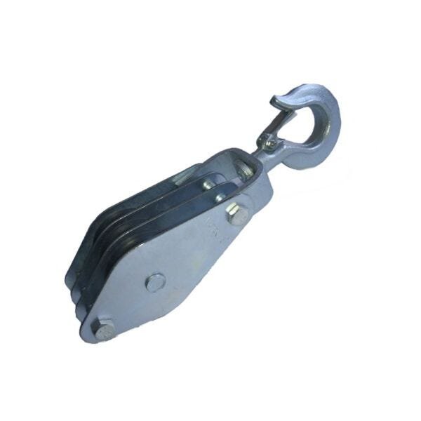 Moitão Cadernal Para Elevação De Carga 80mm 1200 Kg 3 Roldanas Par ...