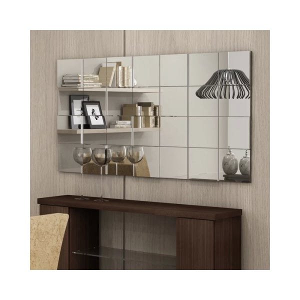 Painel Espelhado Evidence 136x78 Preto - Cel Móveis | MadeiraMadeira