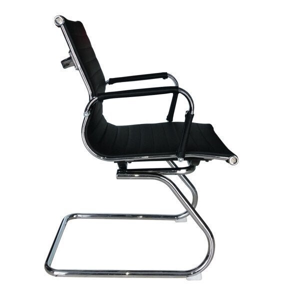 Cadeira Interlocutor Office - Braços e Base Cromados Preta - 30401 ...