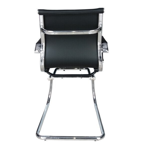 Cadeira Interlocutor Office - Braços e Base Cromados Preta - 30401 ...