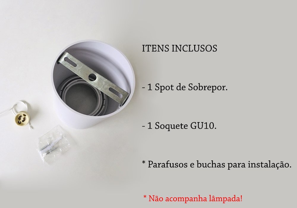 7 Spot De Sobrepor Redondo Direcionavel Branco AR70 Area Externa Zan92 ...