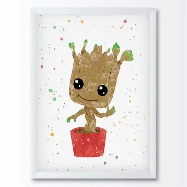 Quadro infantil Groot Personagem Guardiões da Galáxia | MadeiraMadeira